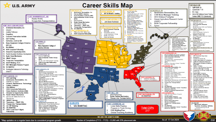 CSP Programs & Locations :: U.S. Army Installation Management Command