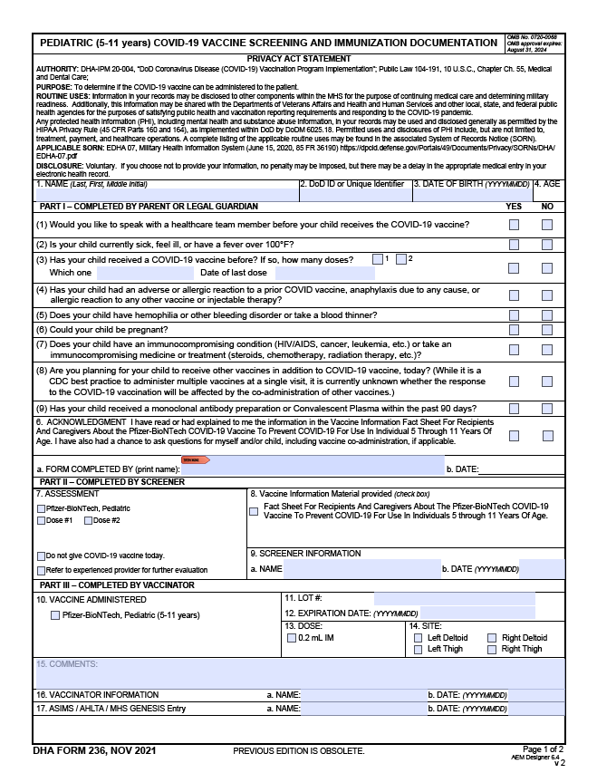 Second adolescent (ages 5-11) COVID vaccination drive to be held Dec ...