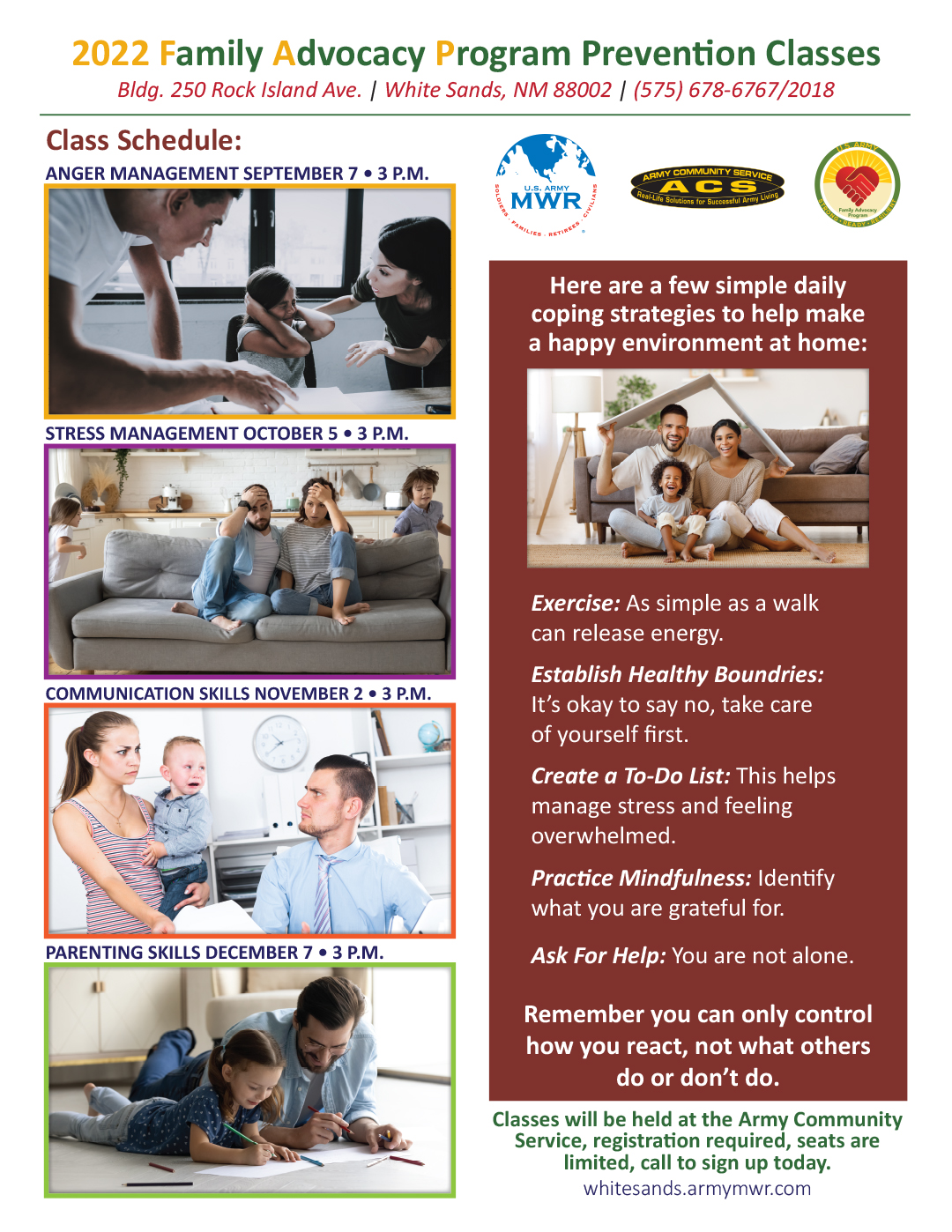 Anger Management Class Flyer