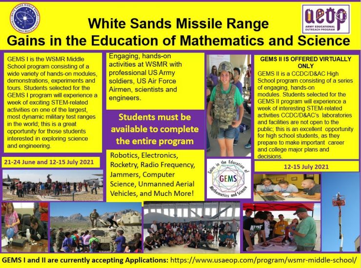 GEMS 2021 :: White Sands Missile Range